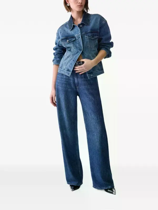 Liu Jo Denim Jacket With Micro-rhinestones