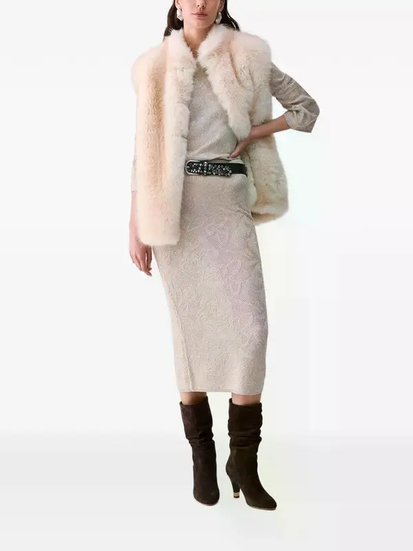 Liu Jo Faux-fur Vest With Belt