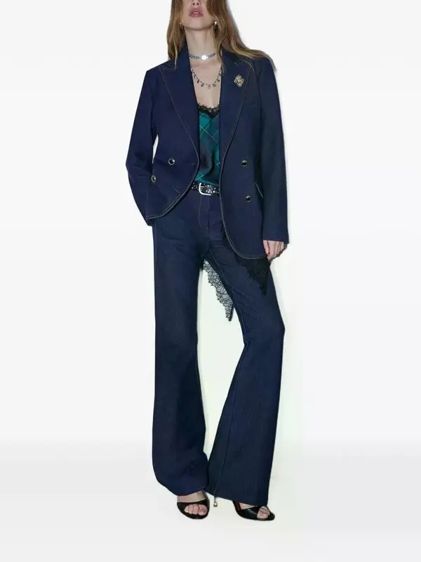 Liu Jo Double-breasted Denim Blazer