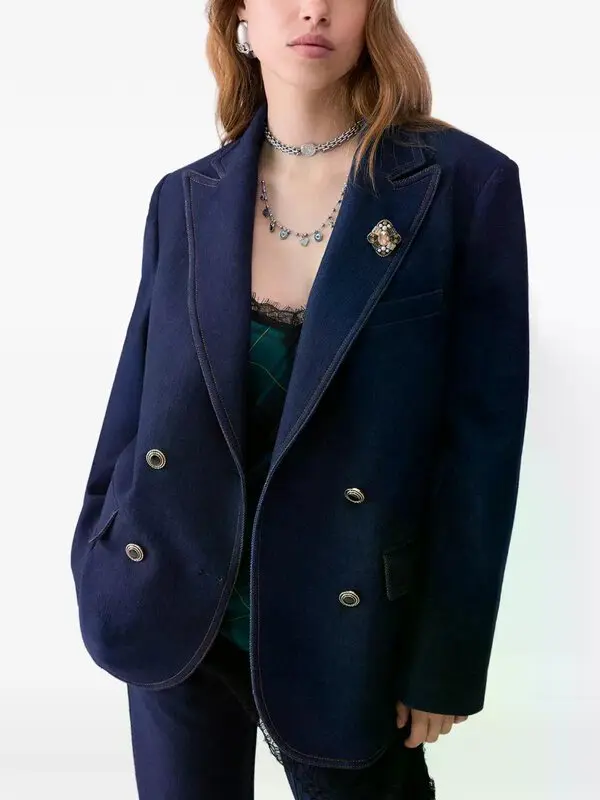 Liu Jo Double-breasted Denim Blazer