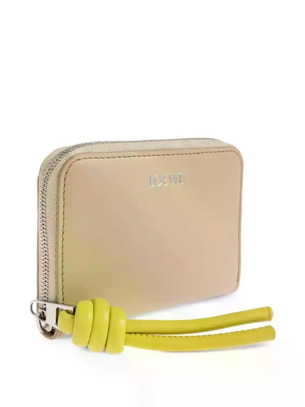 Loewe Knot Leather Wallet - Neutrals