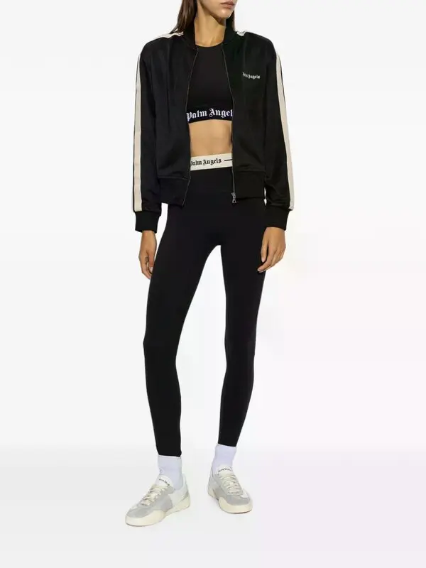 Palm Angels Embroidered Logo Side-stripe Sweatshirt