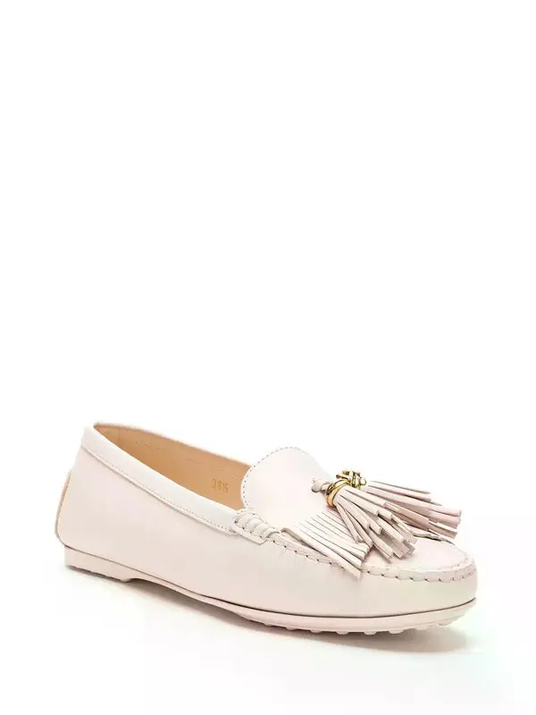 TOD'S Tassel-detail Leather Loafers - Neutrals