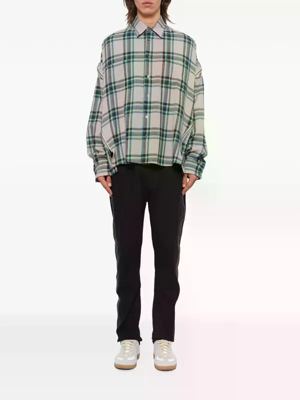 Facetasm Check-pattern Zip-detail Shirt