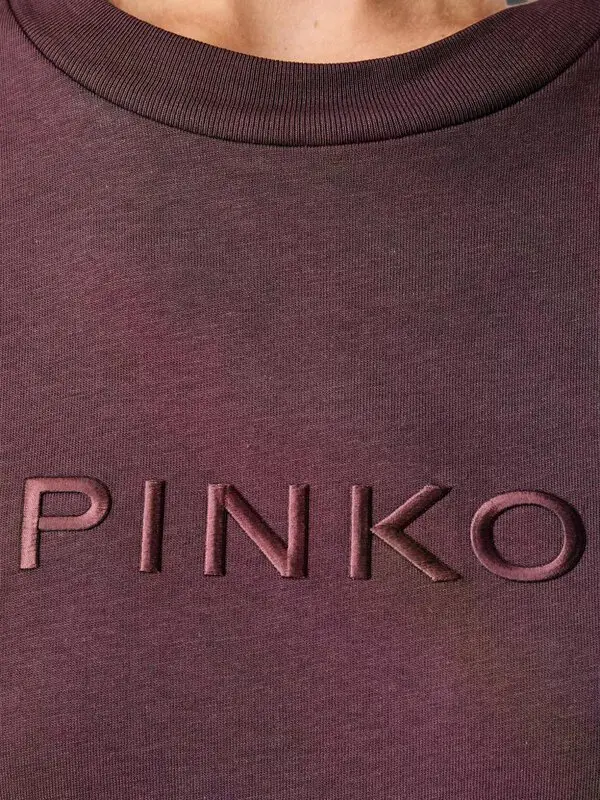 Pinko Embroidered-logo Cotton T-shirt