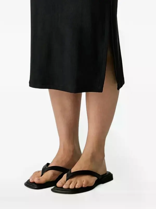 Adidas Ribbed Logo-embroidered Midi Dress
