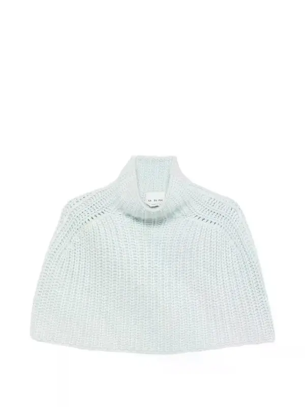 SA SU PHI Ribbed-knit Cashmere Poncho