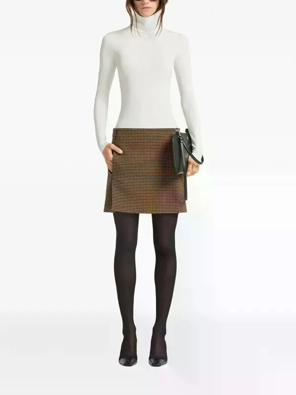 COURREGES Houndstooth-pattern Mini Skirt