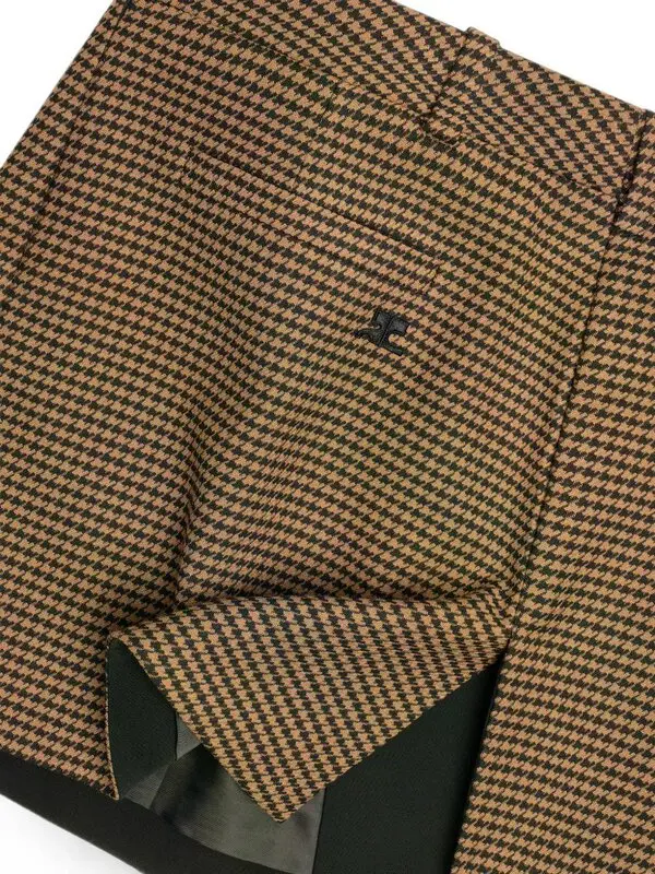COURREGES Houndstooth-pattern Mini Skirt