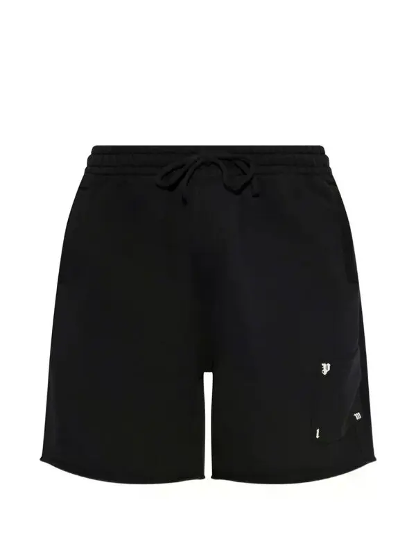 Palm Angels Logo-patch Drawstring Shorts - Black