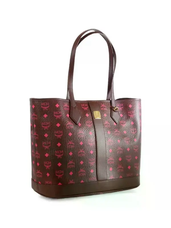 Mcm Medium New Liz Visetos Monogram Tote Bag
