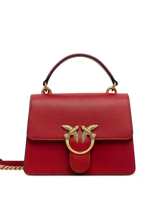 Pinko Love Birds Hardware Leather Handbag