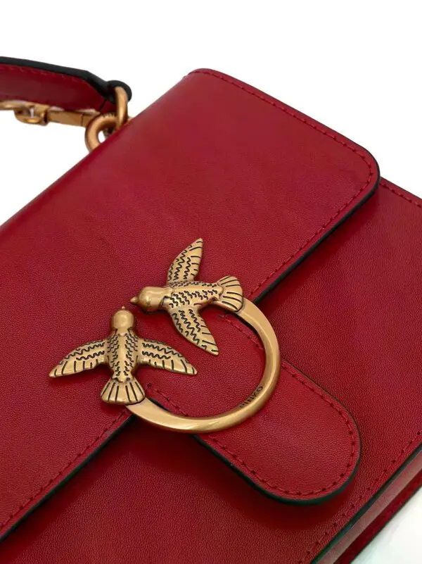 Pinko Love Birds Hardware Leather Handbag