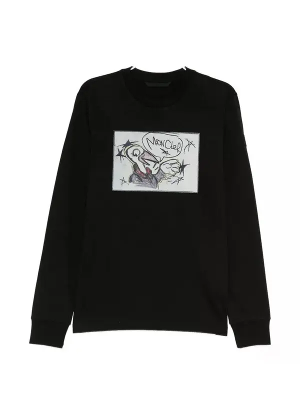 Moncler Graphic-print T-shirt - Black