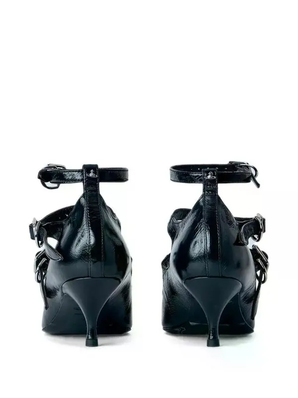 VIVIENNE WESTWOOD Napoli Triple Buckle-fastening Pointed-toe Pumps - Black
