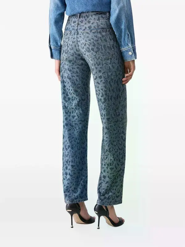 Liu Jo Straight-leg Jeans With Animal Print