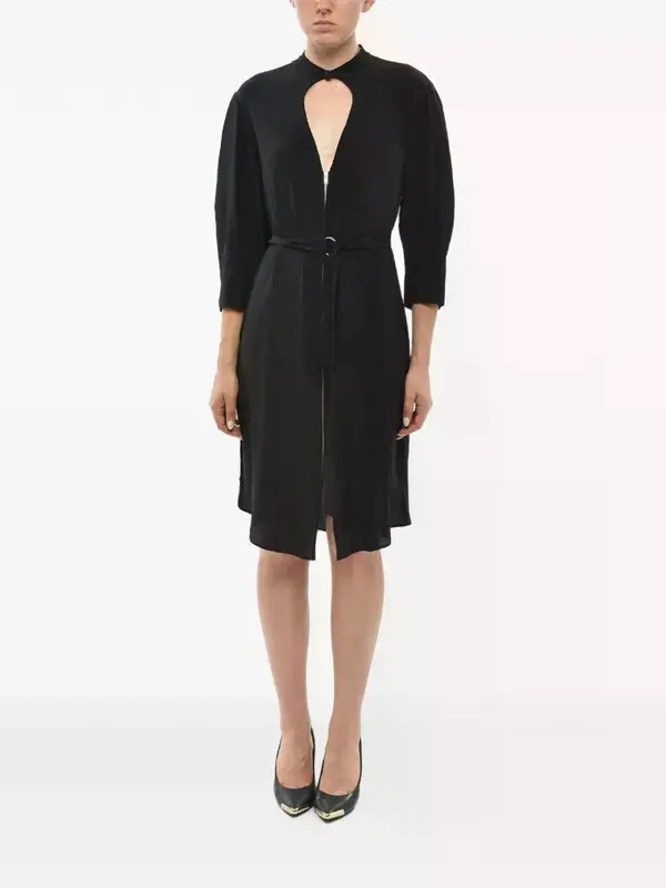 Stella McCartney Cut-out Belted Shirt Midi Dress