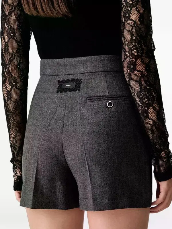 Pinko Herringbone-pattern Tailored Shorts