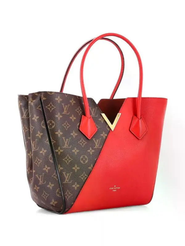 LOUIS VUITTON Kimono Handbag Monogram Canvas And Leather Mm Tote Bag - Red