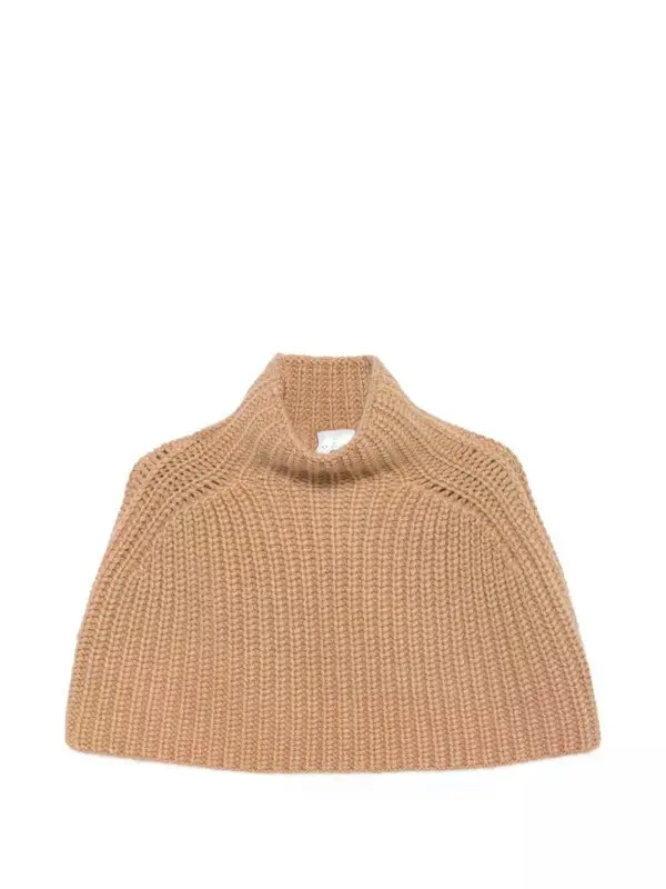SA SU PHI Ribbed-knit Cashmere Poncho