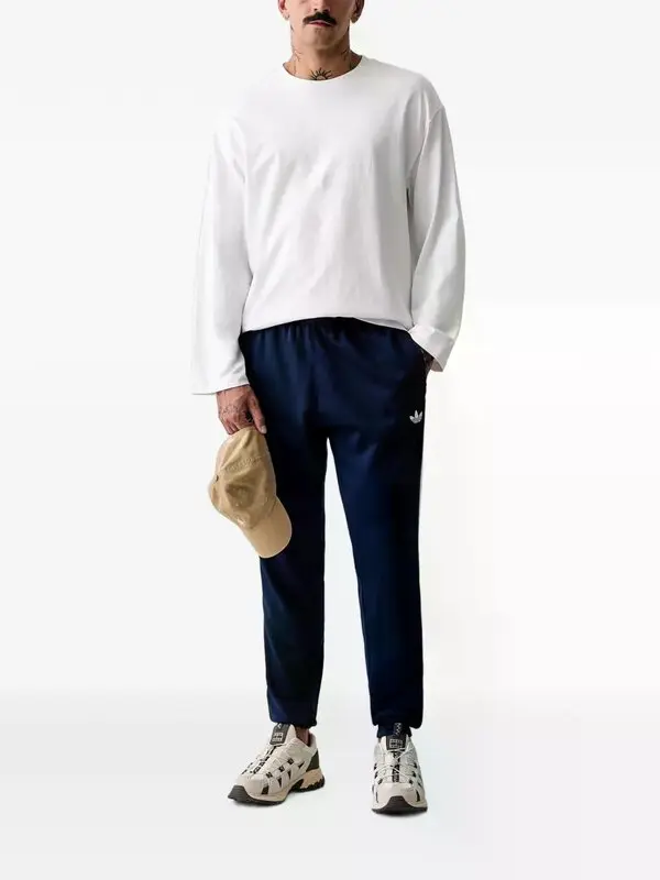 Adidas Logo-embroidered Side-stripe Track Pants