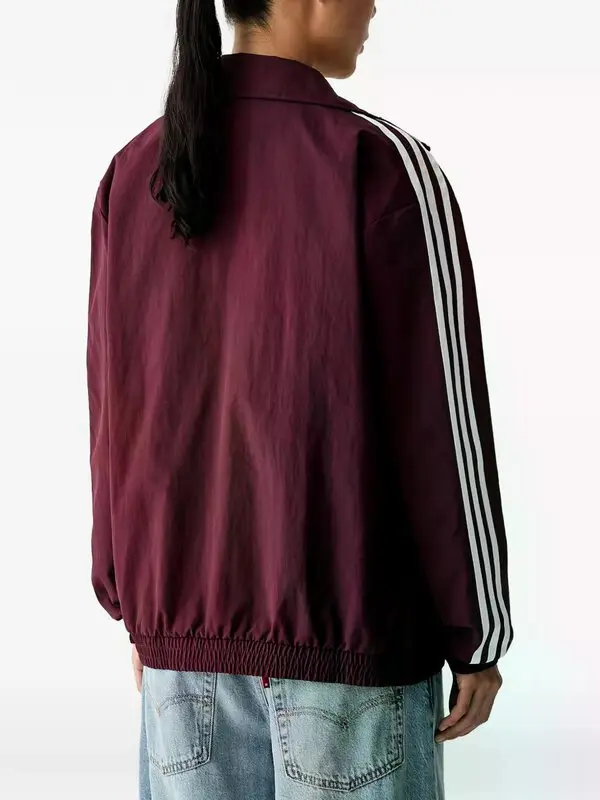 Adidas Floral Gfx Firebird Floral-embroidered Zip-up Sweatshirt