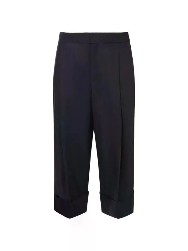 Elisabetta Franchi Pinstriped Trousers In Cool Wool Fabric