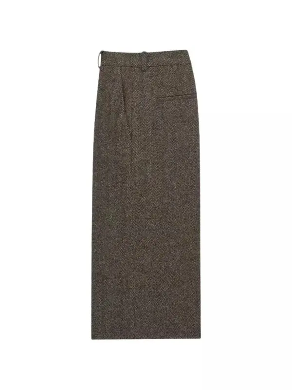 Saint Laurent Culottes In Herringbone Wool
