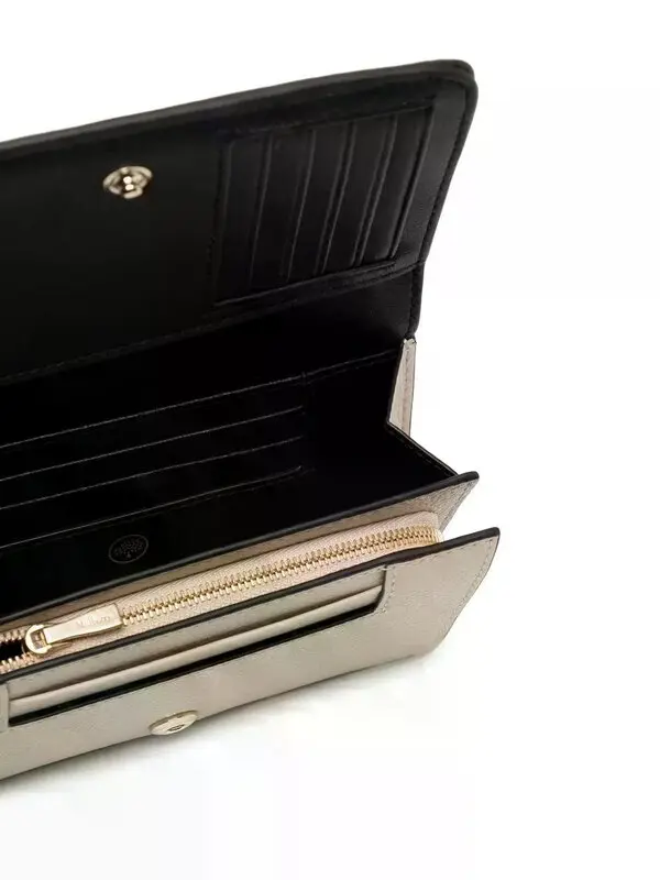 Mulberry Pebbled Logo Lettering Wallet