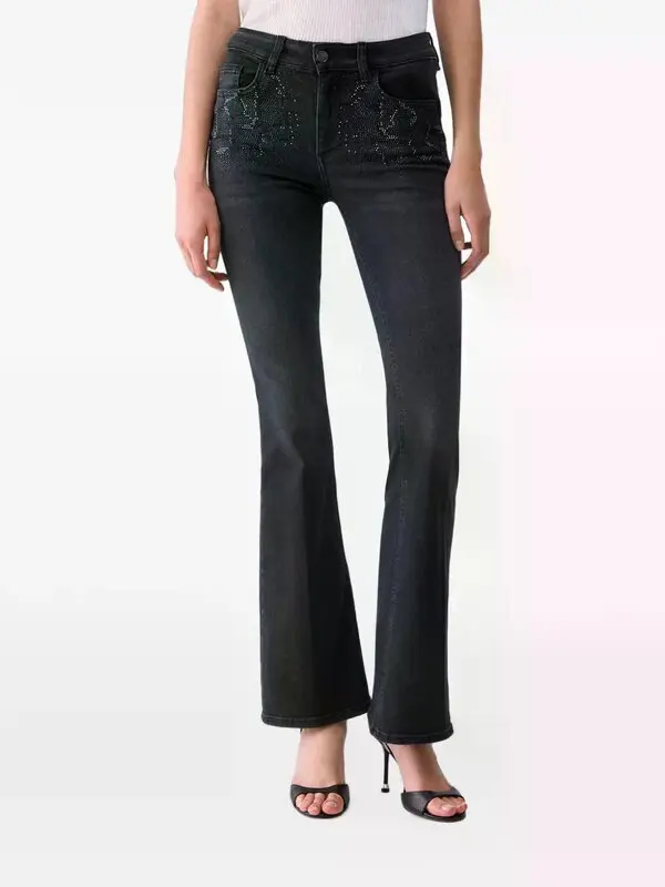 Liu Jo Bootcut Jeans With Rhinestones