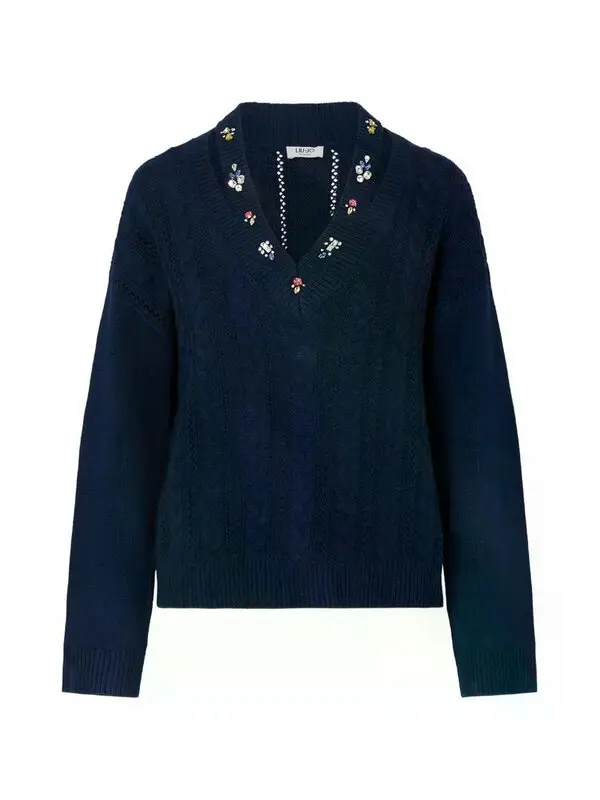 Liu Jo Sweater With Jewel Embroidery