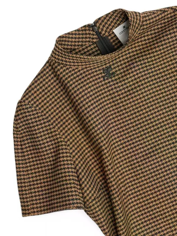 COURREGES Heritage Houndstooth-pattern Top
