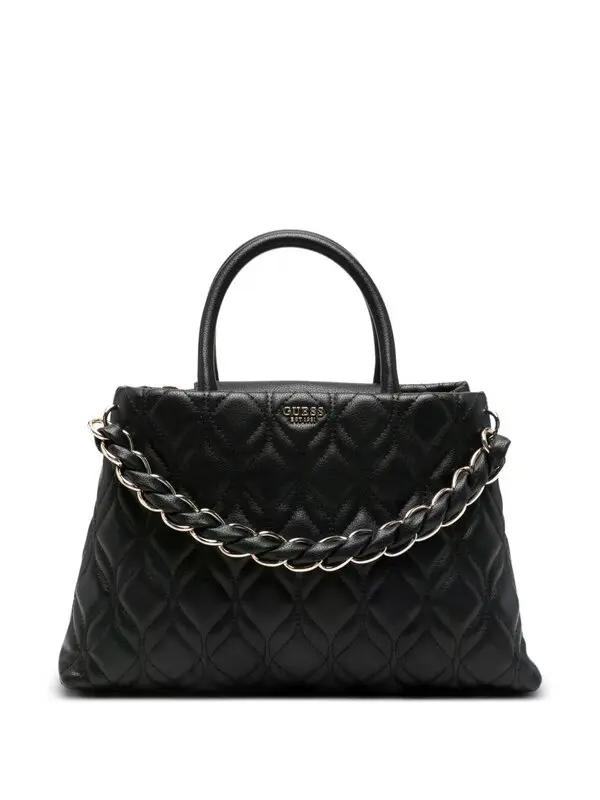 Guess Quilted Tote Bag With Chain Detail