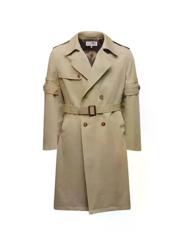 MAISON MARGIELA Double-breasted Overdyed Trench Coat