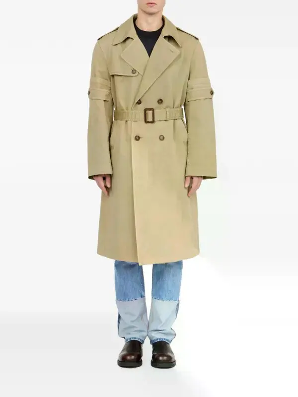 MAISON MARGIELA Double-breasted Overdyed Trench Coat