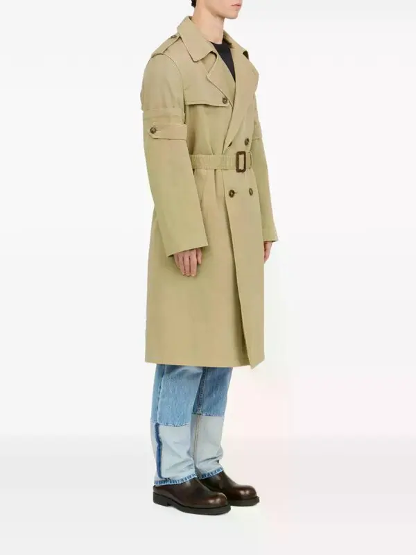 MAISON MARGIELA Double-breasted Overdyed Trench Coat