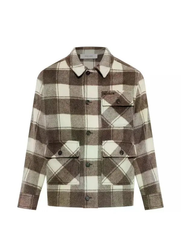GOLDEN GOOSE Check-pattern Mohair-blend Jacket