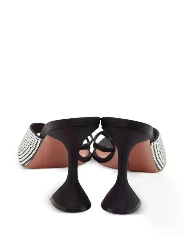Amina Muaddi Shiona Heeled Sandals With Crystal Embellishment