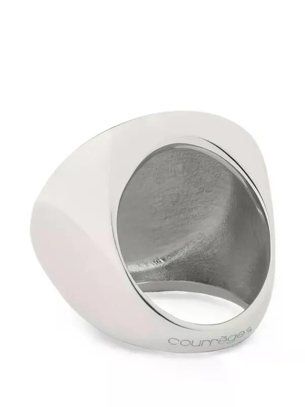 COURREGES Ac Logo-plaque Ring