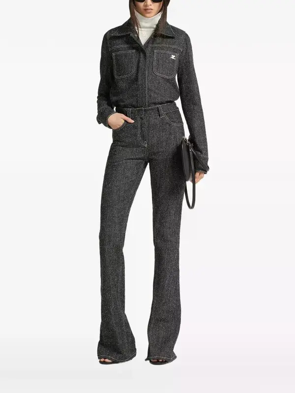 COURREGES Denim Tweed Shirt Jacket