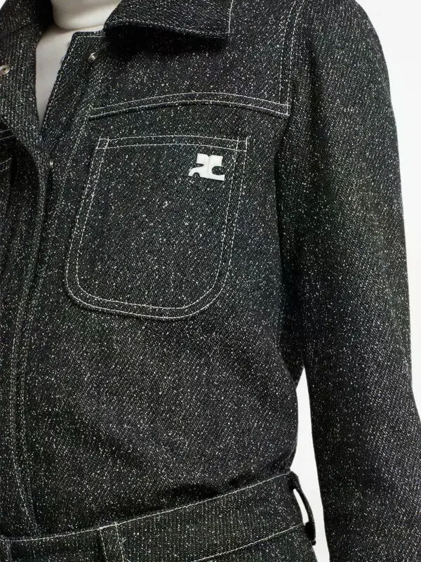 COURREGES Denim Tweed Shirt Jacket