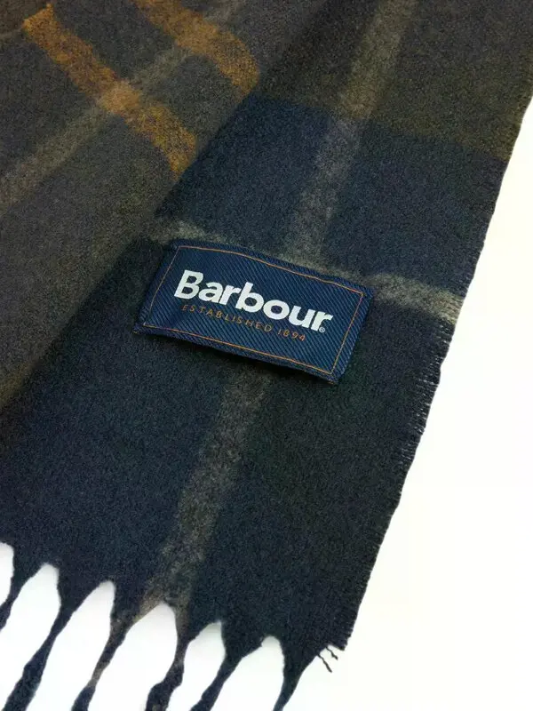 Barbour Yorklane Tartan-pattern Fringed Scarf