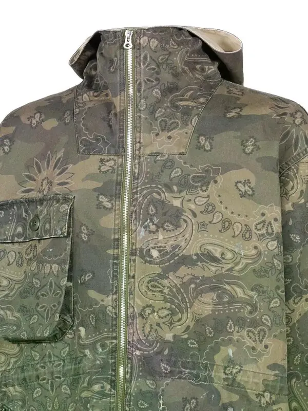 KAMIYA Paisley Camouflage Hooded Jacket