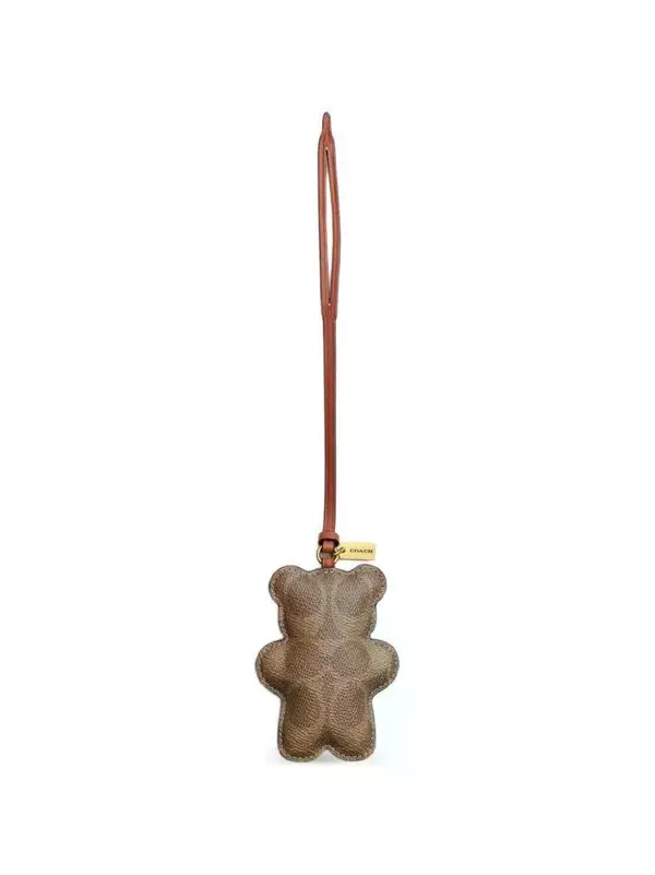 COACH Bear Puffy Bag Charm - Brown