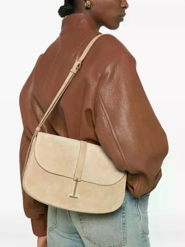 TOM FORD T-bar Suede Crossbody Bag
