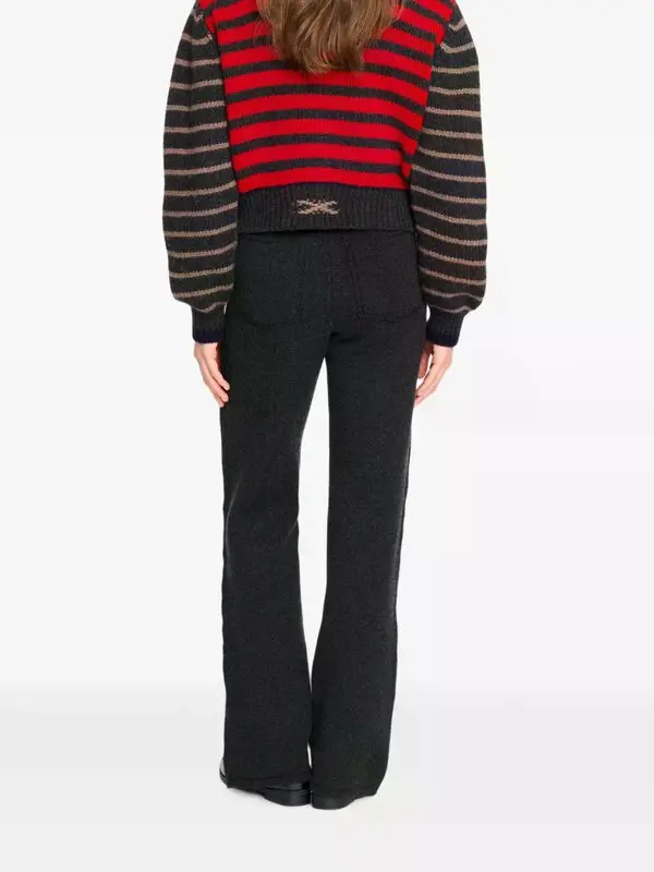 BARRIE Stripe-pattern Chunky-knit Cardigan