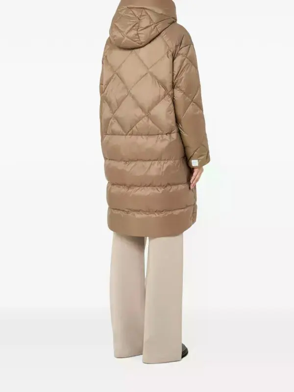 Max Mara Diamond-quilted Hooded Coat