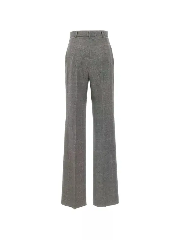 Max Mara Prince Of Wales Check Wide-leg Trousers