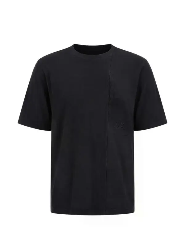 C.P. COMPANY Logo-embroidered Chest-pocket T-shirt - Black