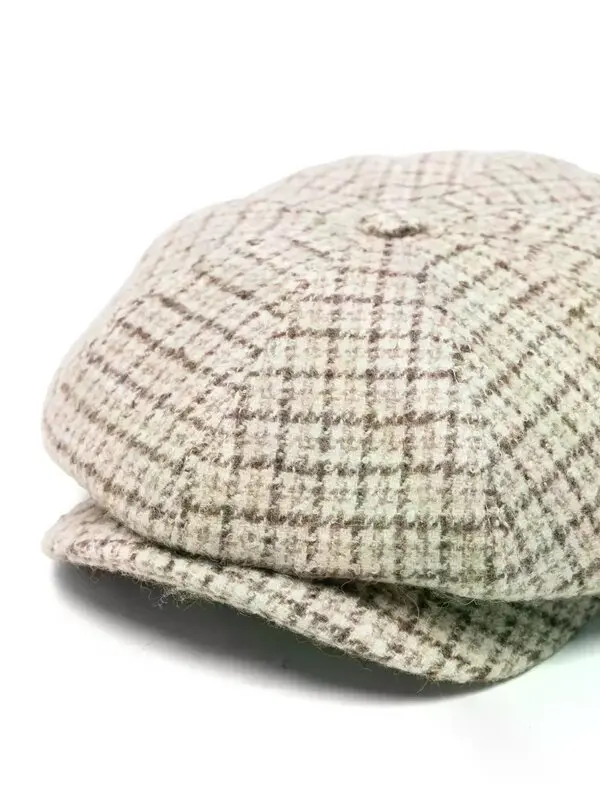 Eleventy Check-pattern Baker-boy Cap
